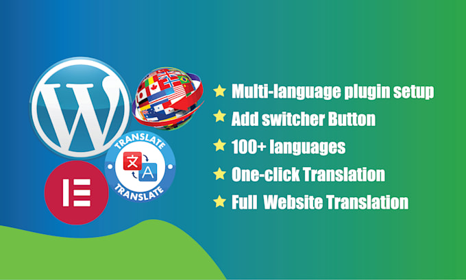 Translate your wordpress website in any language using polylang or wpml by Sr_shariful_100 | Fiverr