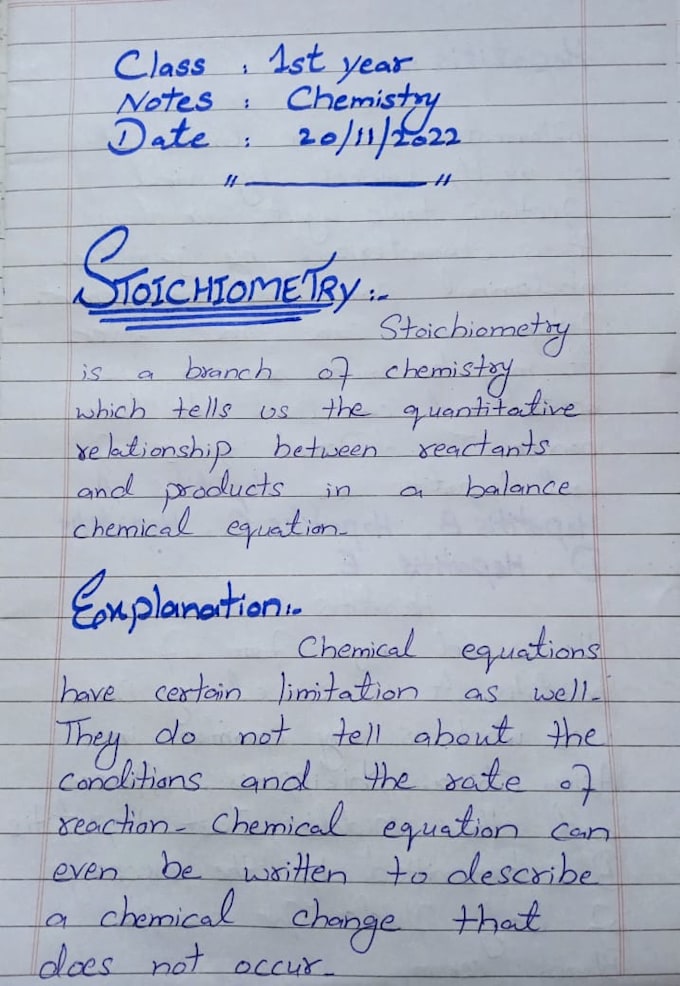 Write your notes and assignment in my handwriting by Irum415 | Fiverr