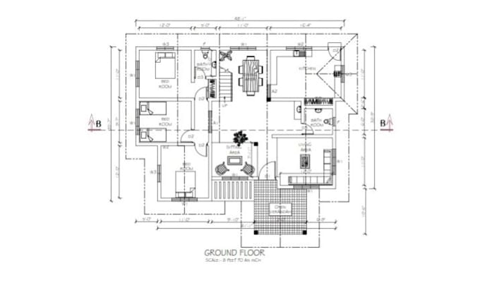 Draw all your architectural plans details and your sketches using autocad 2d by Iam_sithara | Fiverr