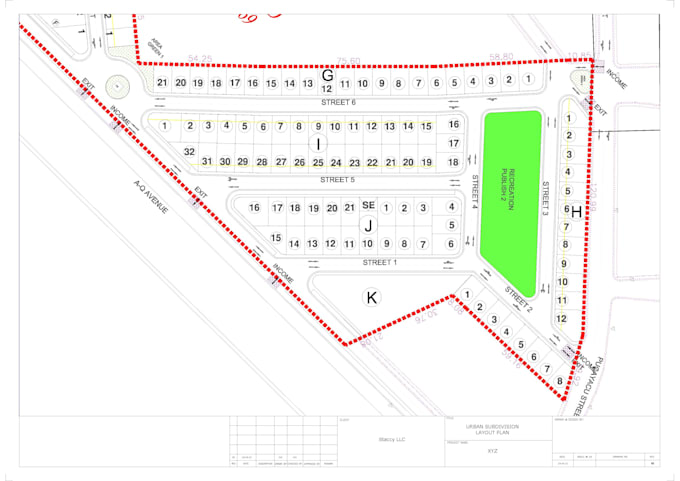 Design a site plan or map illustration urban subdivision housing scheme ...