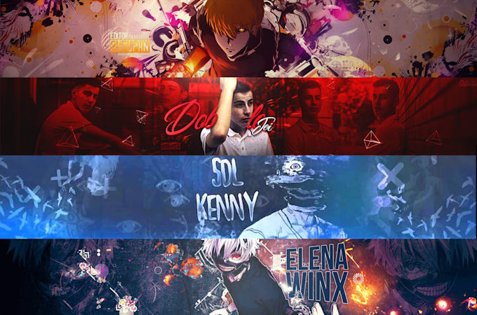Design an epic unique youtube banner and logo within 1 hour by Kp_liton ...
