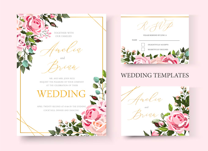 Design the most beautiful wedding invitation by Zaranoor58 | Fiverr