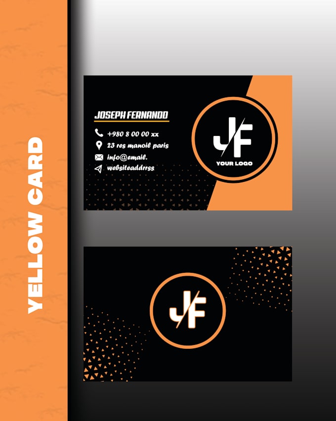 Create 2 two sided business cards design , of two different colours by ...
