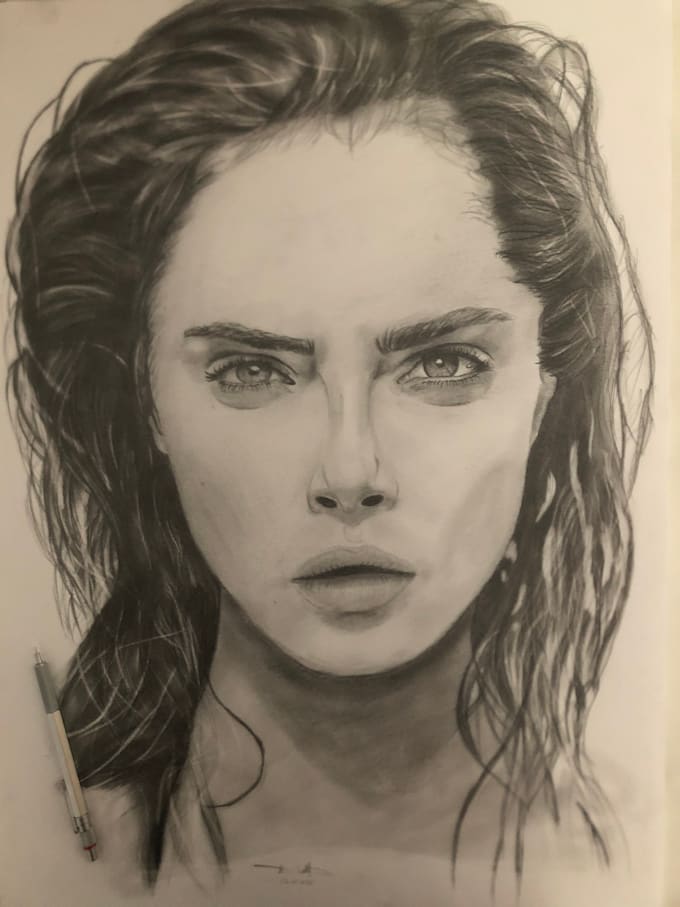 A realistic portrait drawing by Benlooney | Fiverr