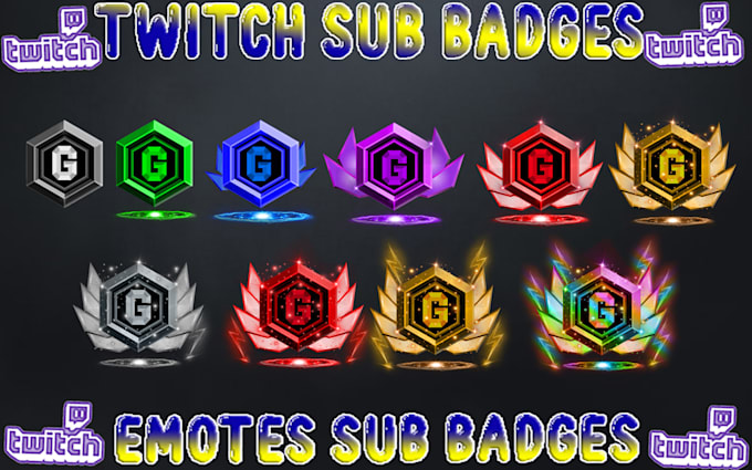 Awesome custom twitch sub badges , twitch emotes and badges by ...