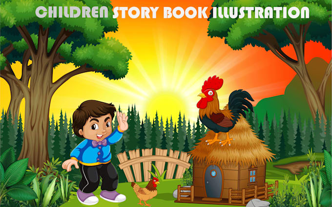 Illustrate fantastic children story book or kids cover illustrations by ...
