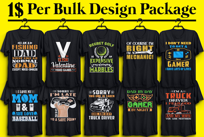 Do graphics bulk t shirt design and typography t shirt design by Mr_18 ...