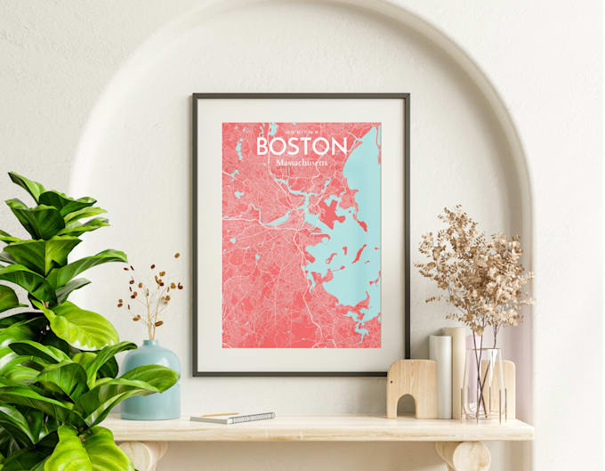 Create a city wall map poster by Aladdin4design | Fiverr