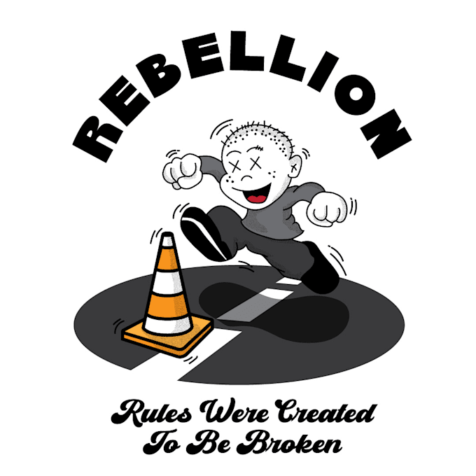 Create vintage retro simple cartoon character illustration by ...