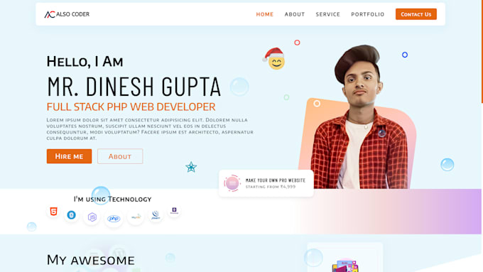 Create html, css and js landing page, single page website by Alsocoder ... Create html, css and js landing page, single page website by Alsocoder ...
