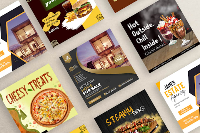 Design attractive social media posts, banners, fb, insta ads by ...