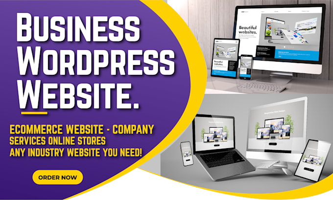 Build design modern responsive wordpress business website by Hamza_sial | Fiverr
