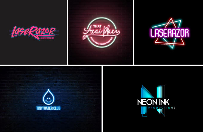 Create neon logo, neon light, neon signs, neon text, neon icons design ...