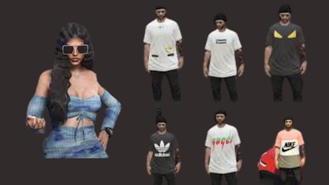 Create fivem cloth, best clothing, pack fivem clothing for gta v by ...