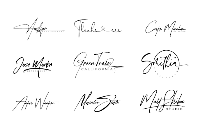 Design scripted, signature, cursive, handwritten logo by Nasima_gfx ...
