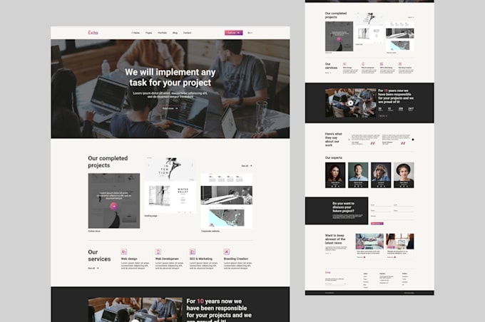 Create a ui ux design for your website by Laimmilka | Fiverr