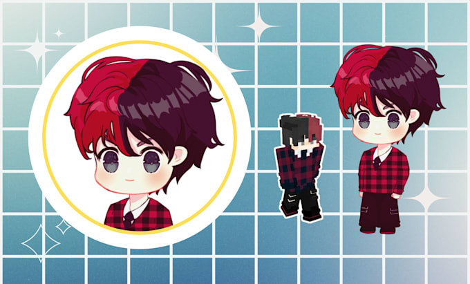 Draw cute chibi pfp icon of anime, avatar, your picture, vtuber by ...