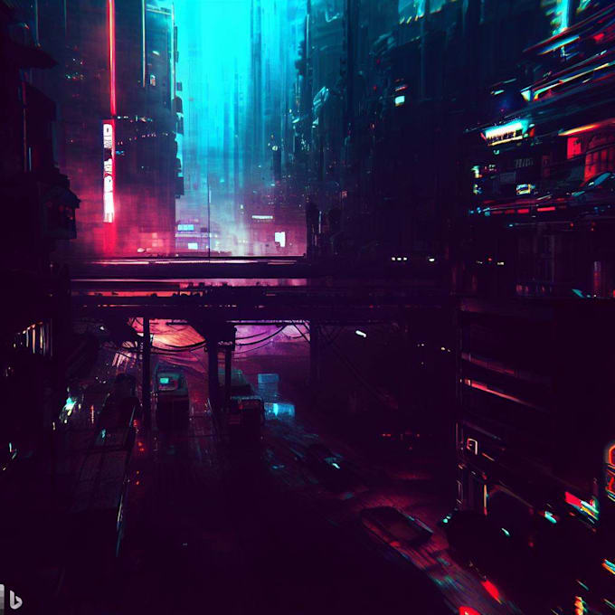Draw an animated render of a cyberpunk city by Komian | Fiverr