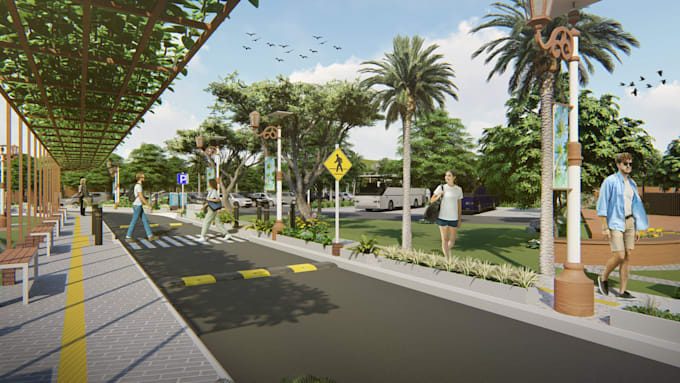 Design pedestrian street, shared street, commercial street, and urban ...
