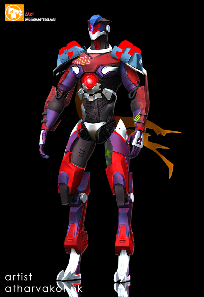 Create 3d model sci fi robot, props, weapons for you by Atharvakohok ...