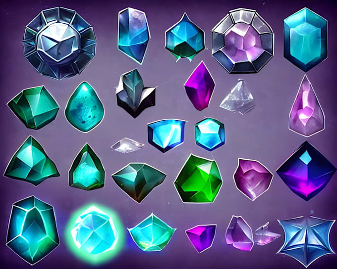 Create crystals and magic gems for videogames by Kiramagicart | Fiverr