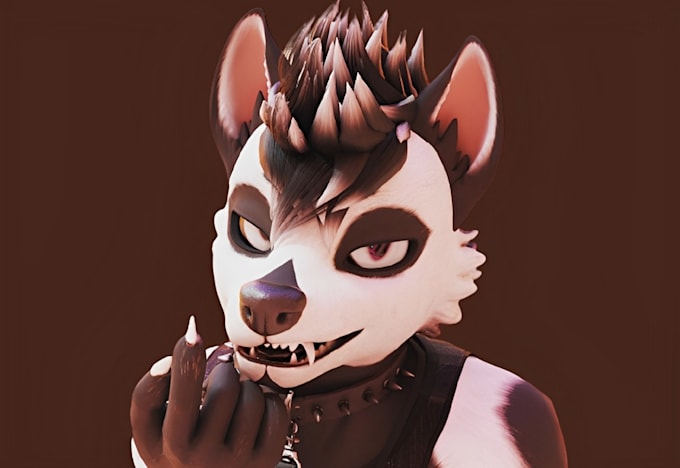 Custom Furry Vrchart Avatar Vtuber 3d Model Vrc Character Furry Vr Chat