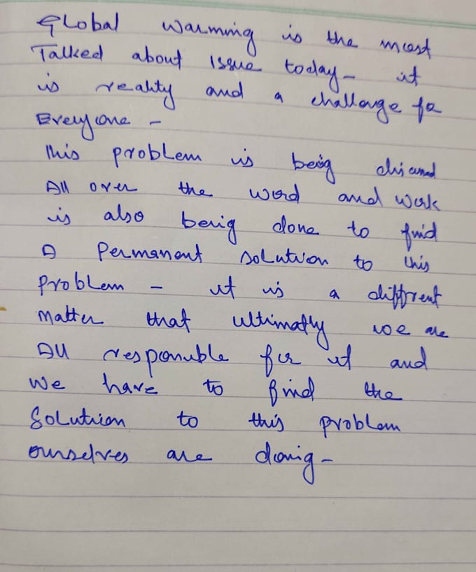 Write your documents in beautiful handwriting by Waheedsathi | Fiverr