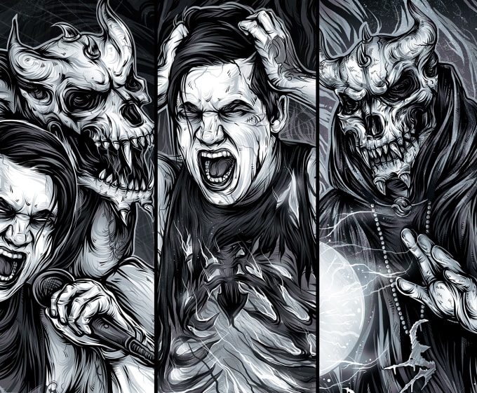 Draw a dark spooky portrait for you by Amaranthlatoe | Fiverr