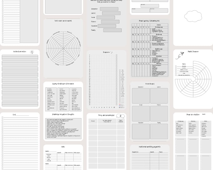 Design an adhd friendly printable journal and planner by Derora | Fiverr