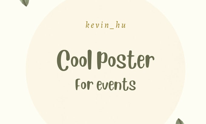 Design a cool poster for your event by Kevinryanhu | Fiverr