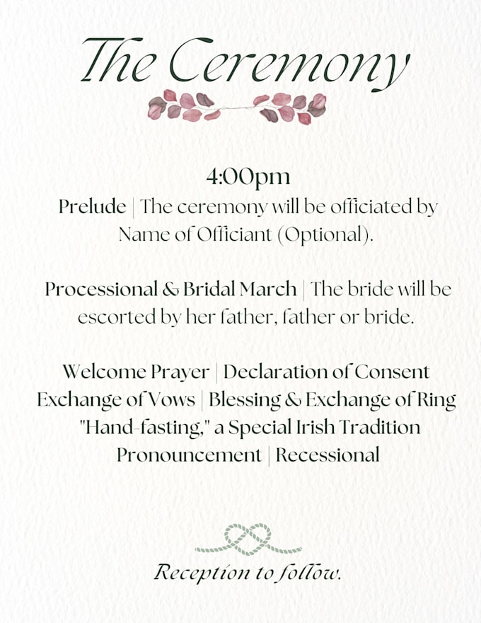 Design a custom invitation or program for your wedding by ...