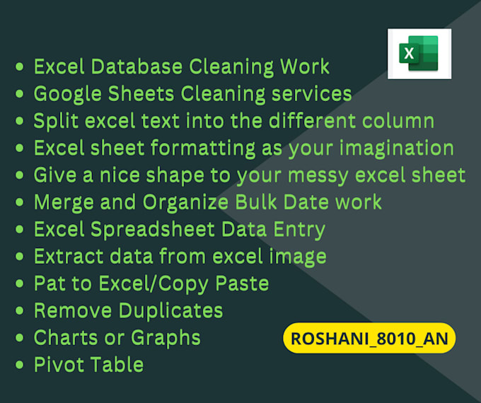 Excel data cleaning and formatting by Roshani_8010_an | Fiverr