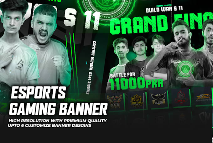 Design esports tournament poster graphics pack upto 6 banner by Rox ...