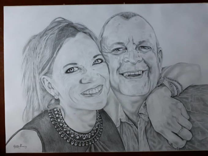 Draw awesome pencil sketch from a picture by Johanflemming | Fiverr