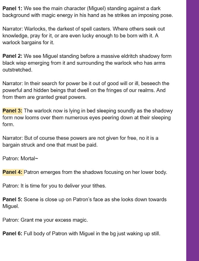 Write your comic script by Vibesdungeon | Fiverr