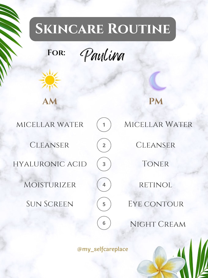 Create a personalized skincare routine by Miguelcastil433 | Fiverr