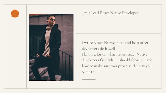 Coach and mentor you on becoming a react native developer by Polnikale | Fiverr