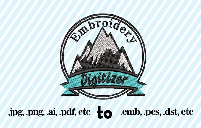 Create embroidery logo designs in emb, dst, pes, in 1hr by Az_toxic ...