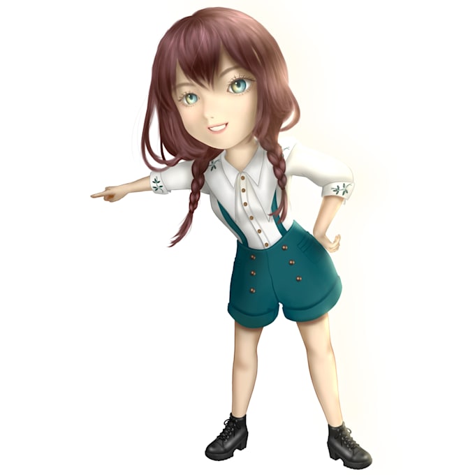 Draw semi realism chibi of the character you want by Fluffy_mee | Fiverr