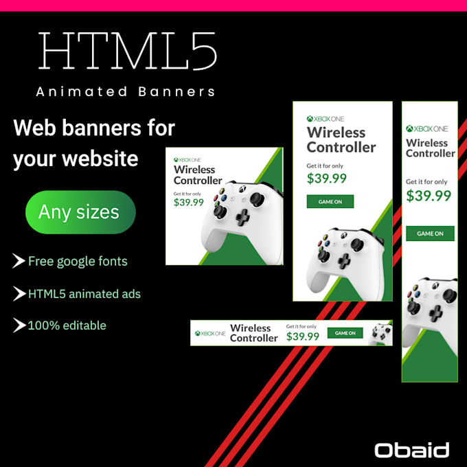 Create animated html5 banner ads by Obaidullah77 | Fiverr