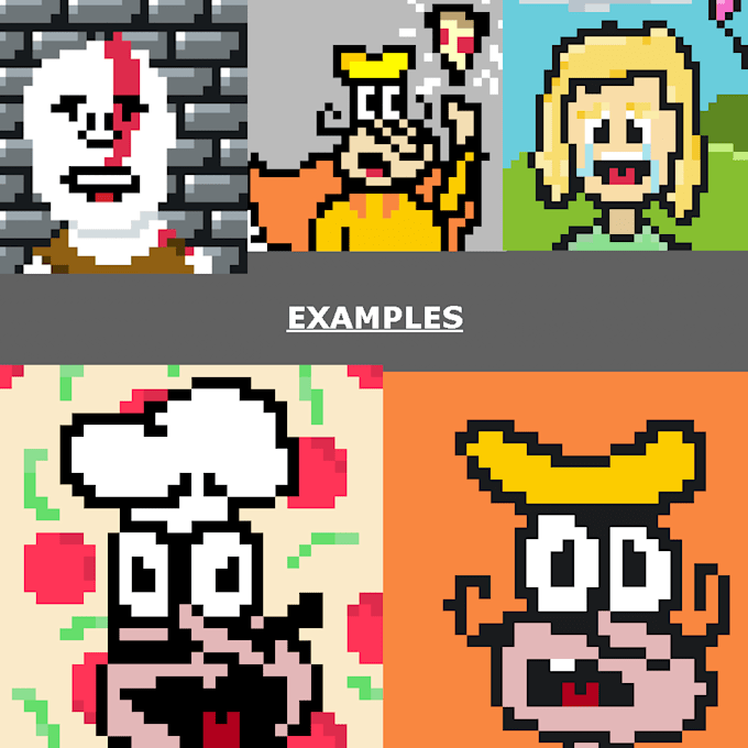Pixel art based on a character or portrait by Krisedioj | Fiverr