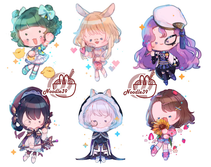 Draw your character in smol beanie style by Noodle39 | Fiverr