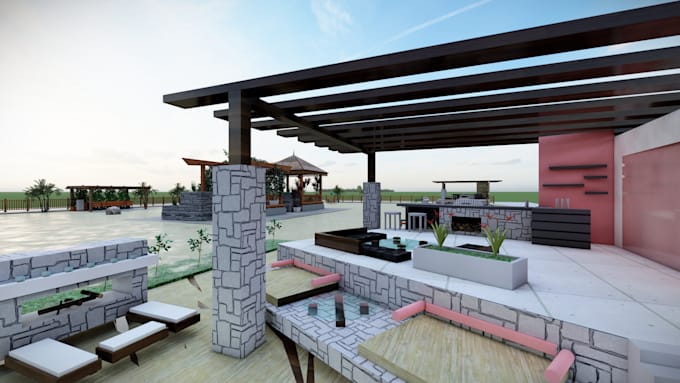 Design your garden, backyard, patio, 3d realistic landscape by ...