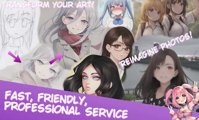 Generate anime art using ai by Nikuniku900 | Fiverr