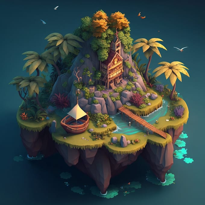 Create isometric landscapes for you by Caseostrich | Fiverr