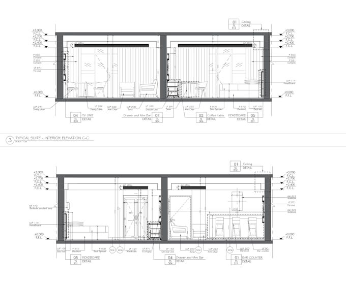 Create interior architecture plans, elevations and details by ...