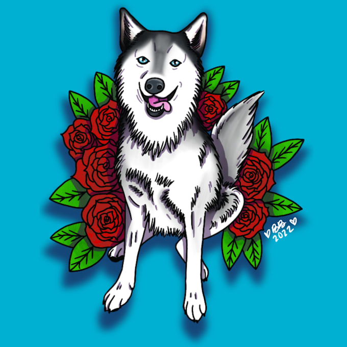 Create a custom pet portrait by Bribisbee | Fiverr