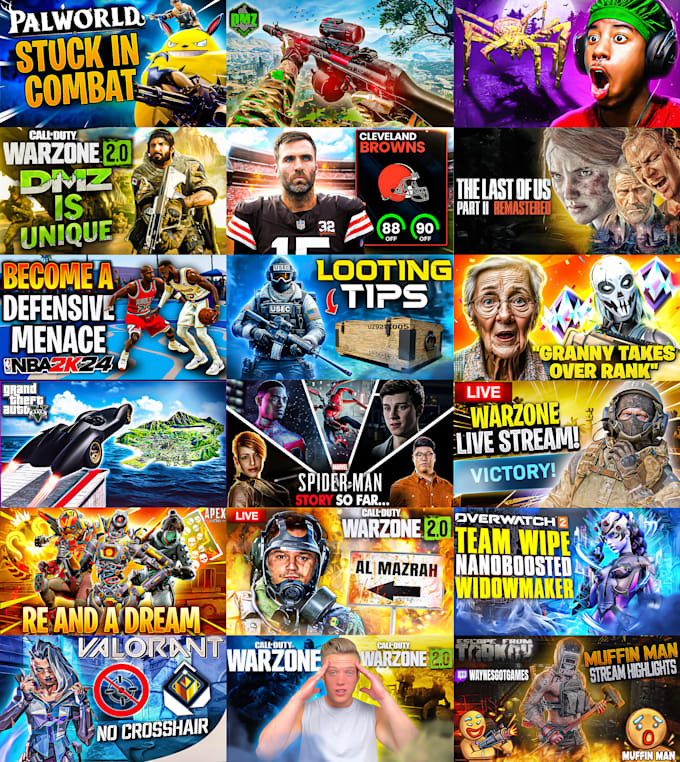 Design a high quality cod warzone thumbnail by Thedanishyt | Fiverr
