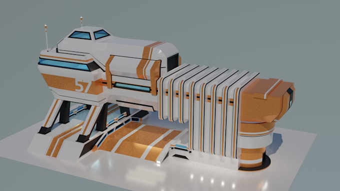 3d futurist structures for your scifi environment by Ericdbrochu | Fiverr