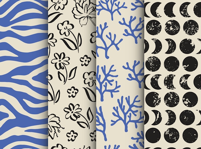 Design a unique vector repeat seamless pattern for textiles or any ...
